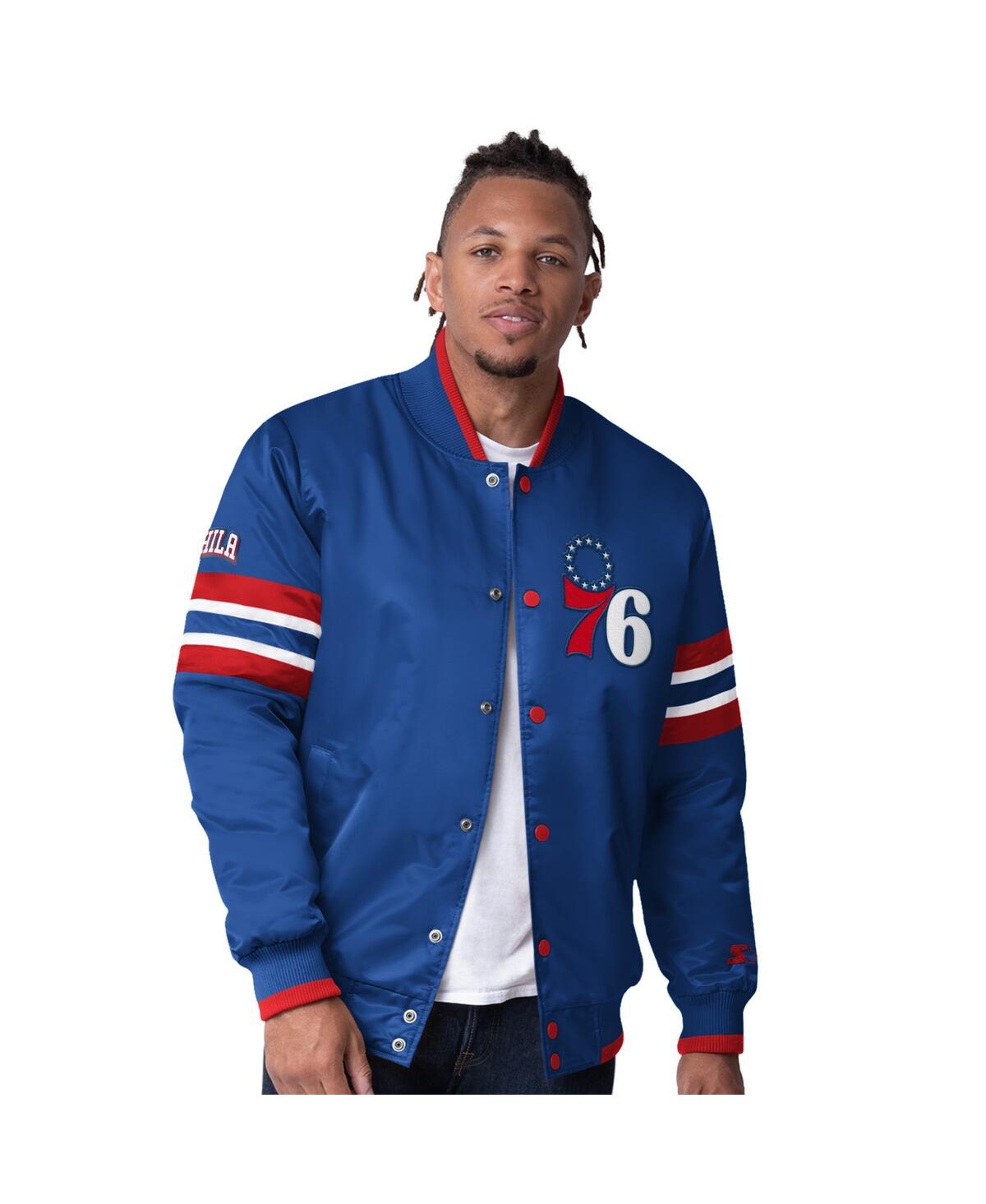 Click here for Starter Mens Royal Philadelphia 76ers Scout Varsit... prices