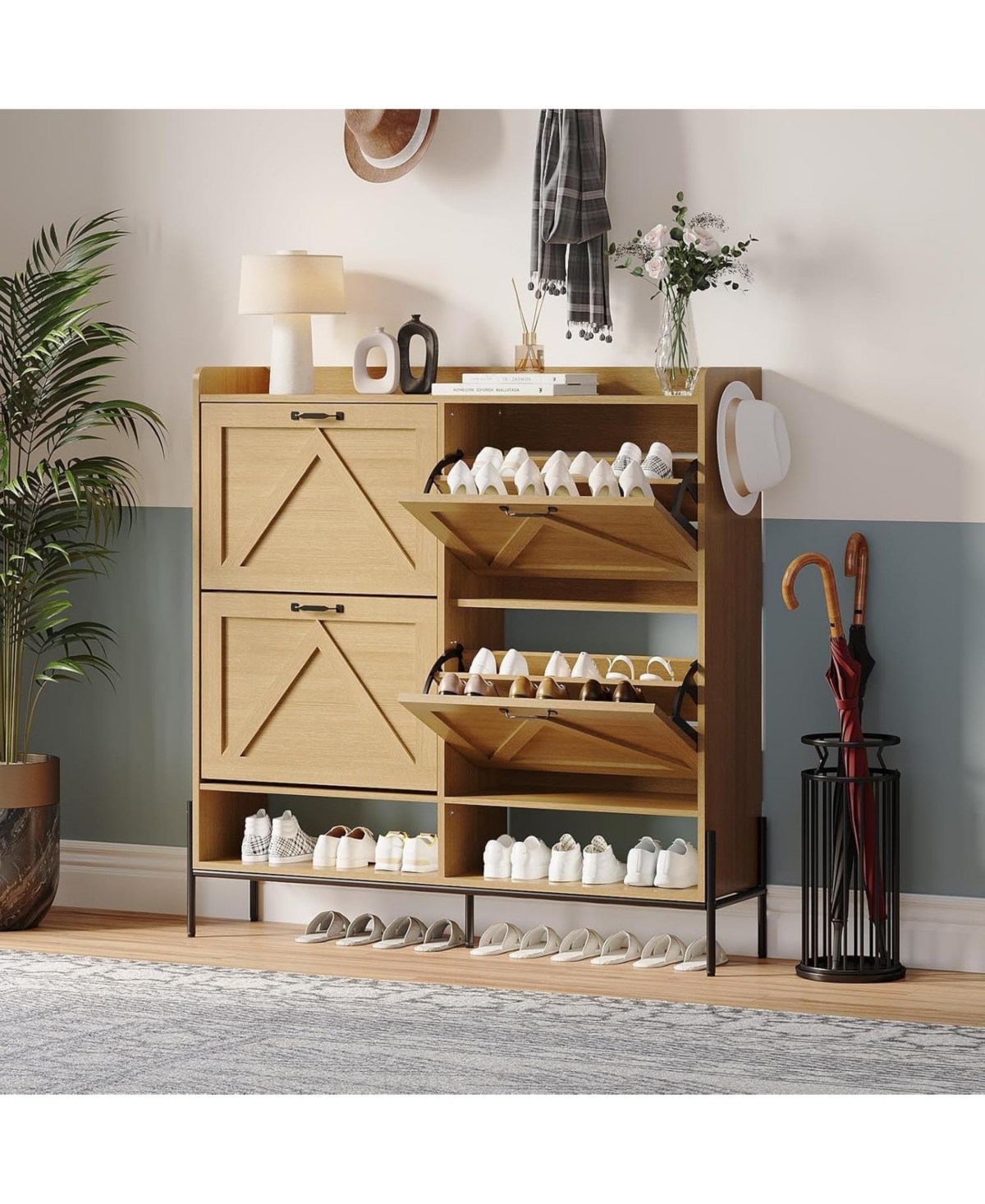 Click here for Gaomon Large Shoe Cabinet with 4 Flip Drawers  Fre... prices