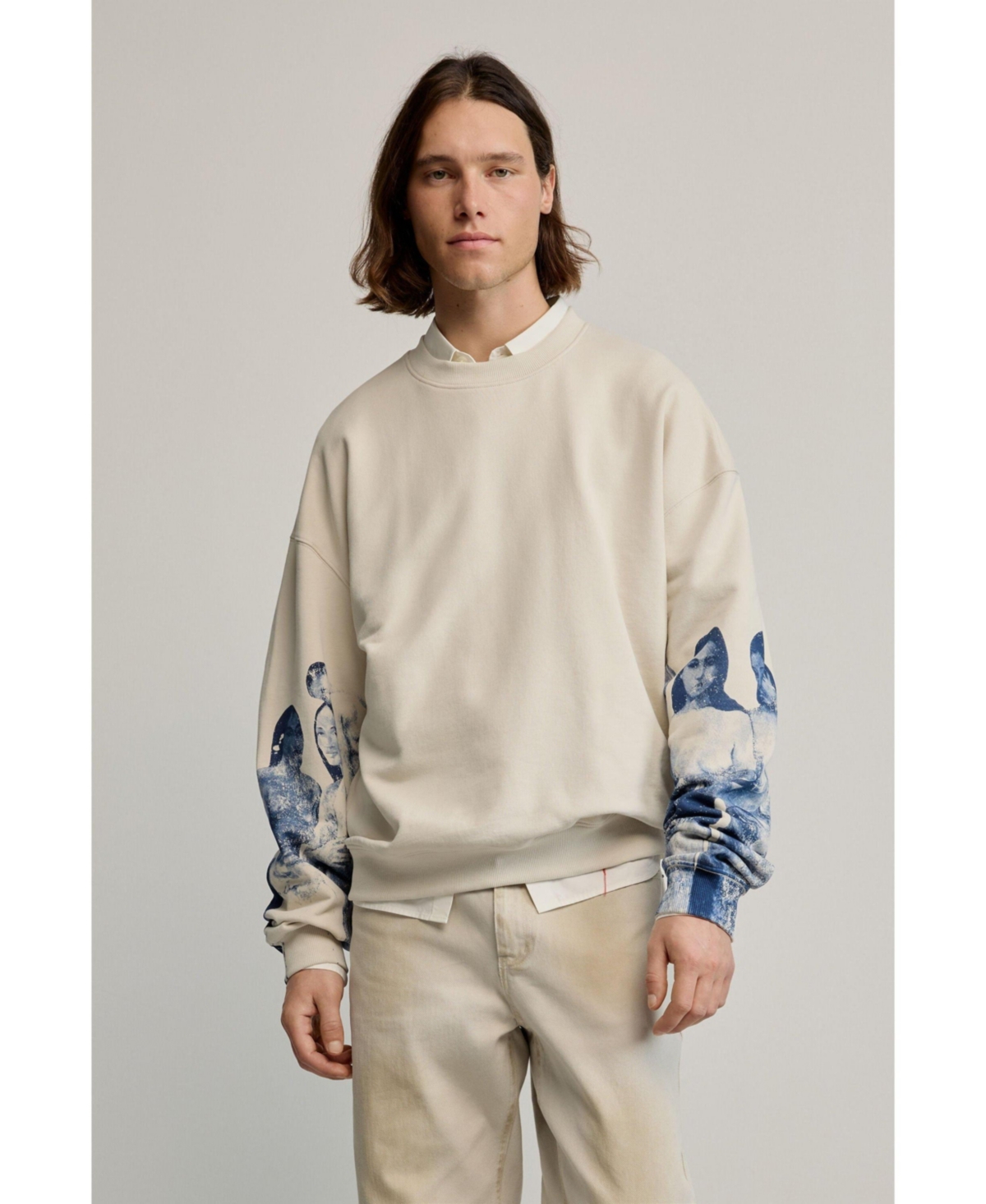 Click here for Desigual Mens Sweatshirt With Printed Sleeves prices