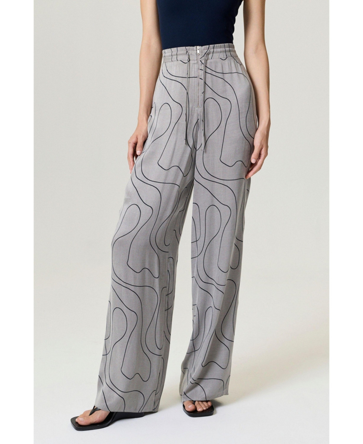 Click here for Nocturne Womens Flowy Wide-Leg Tailored Pants - Da... prices