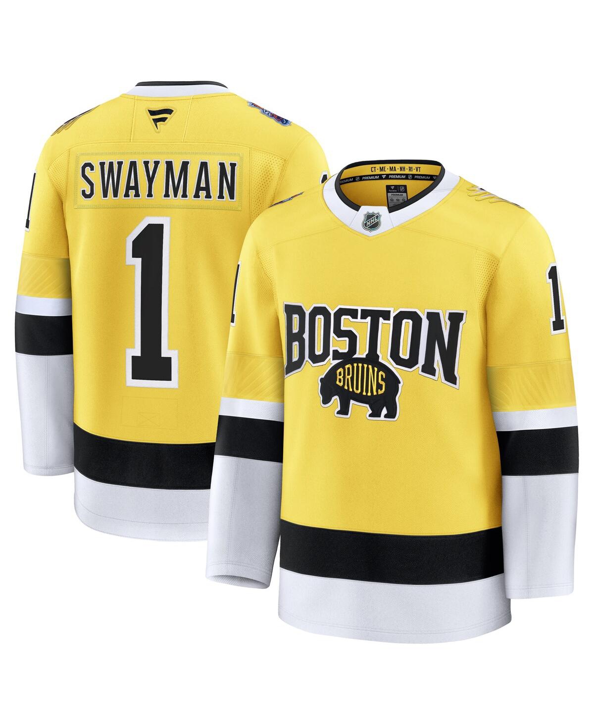 Click here for Fanatics Mens Jeremy Swayman Gold Boston Bruins 20... prices