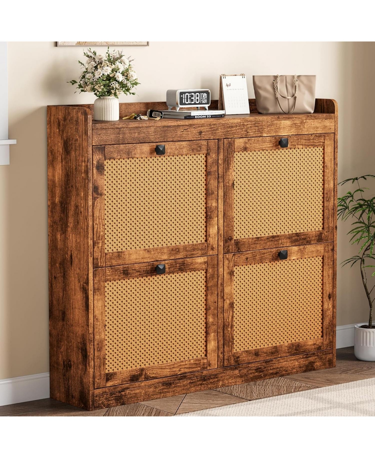 Click here for gaomon Shoe Cabinet with 4 Deep Flip Drawers Base... prices