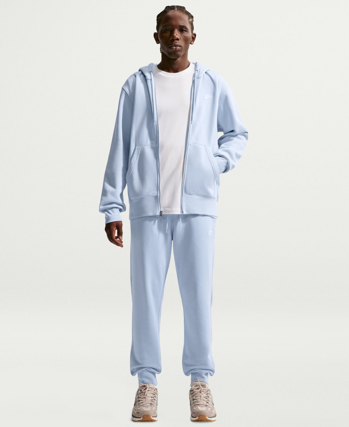 Click here for Nike Mens Full-Zip Fleece Hoodie - Hydrogen Blue/w... prices