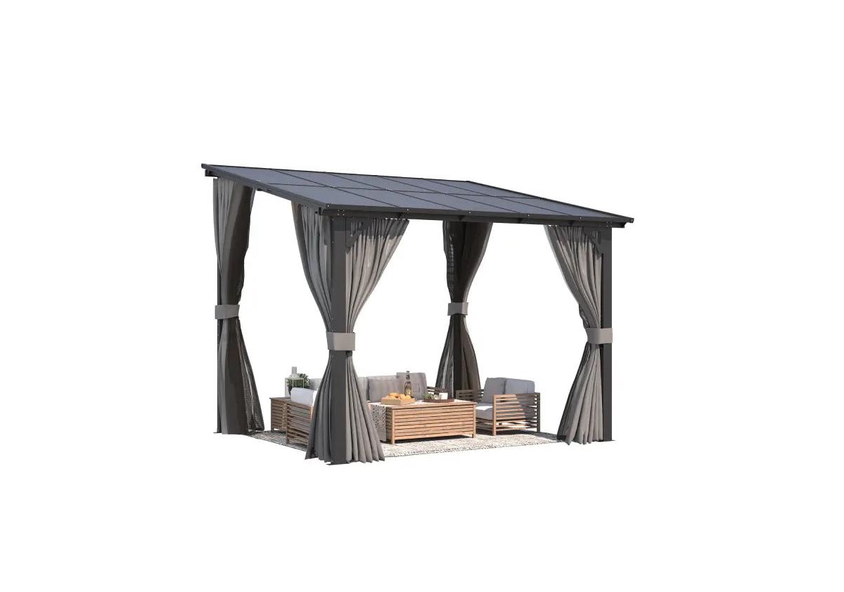 Click here for Aecojoy 10x8 Wall Gazebo with Curtains and Mosquit... prices