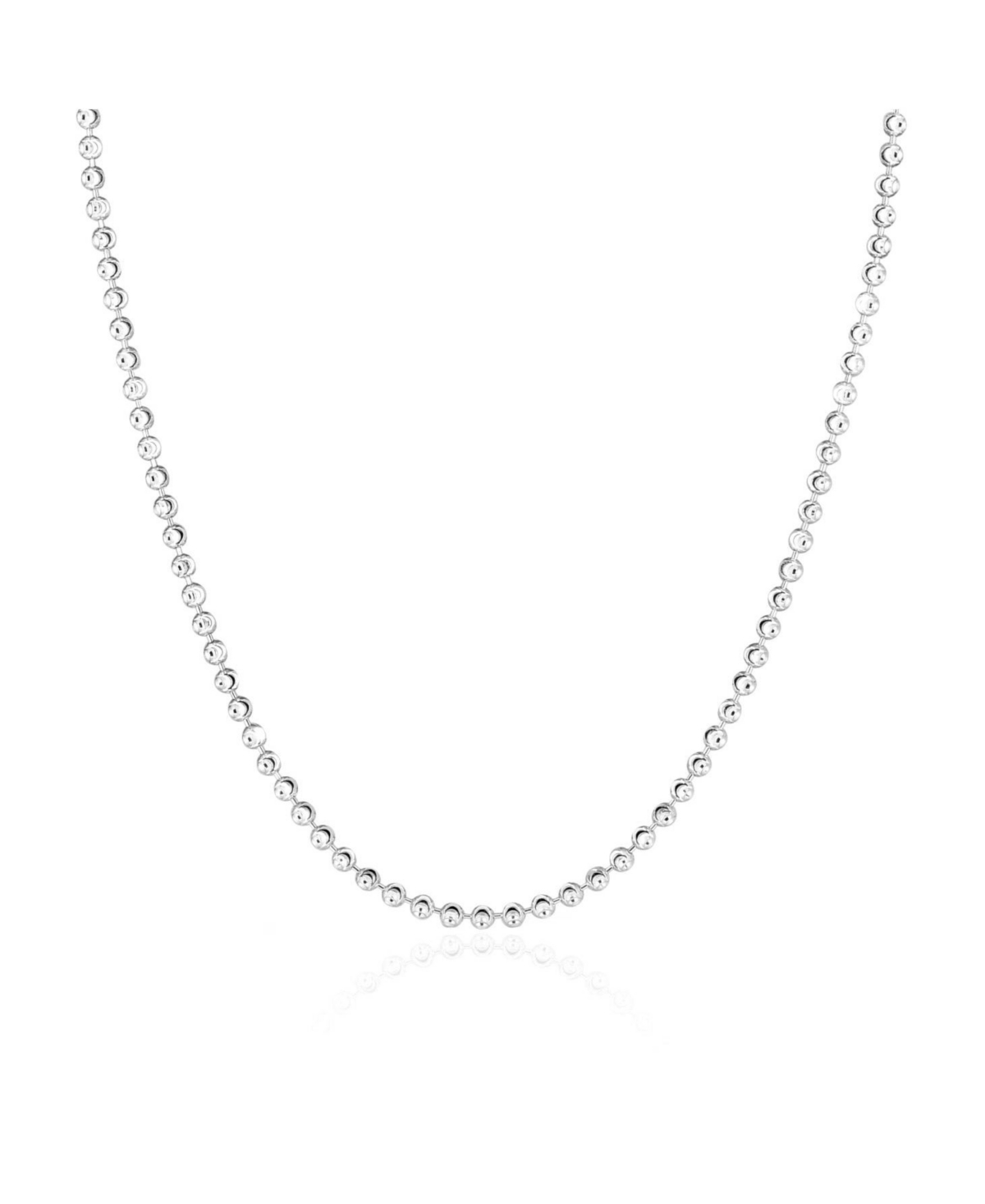 Click here for The Lovery Moon Bead Chain Necklace Sterling Silve... prices