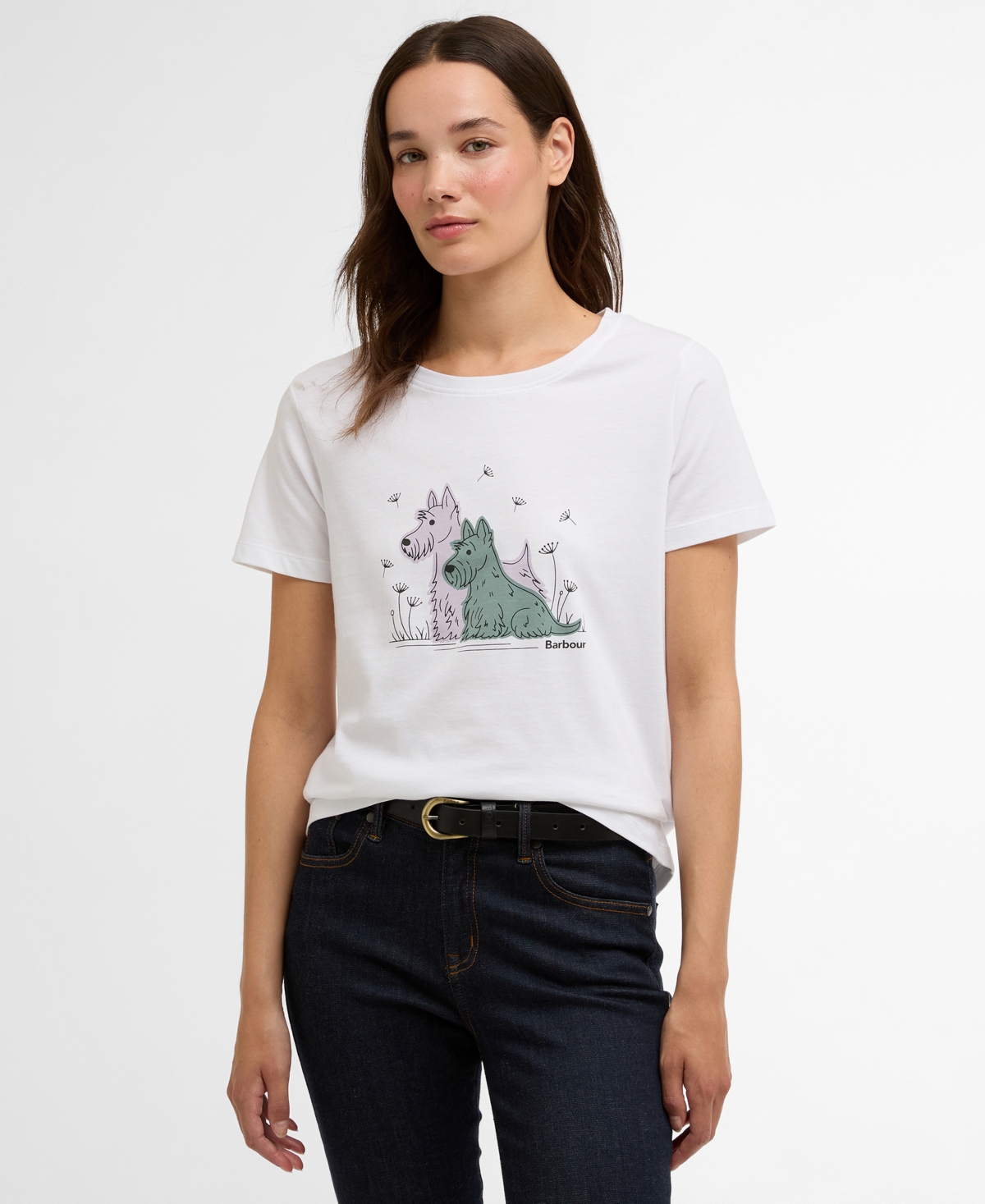 Click here for Barbour Womens Short-Sleeve Crewneck Clover T-Shir... prices