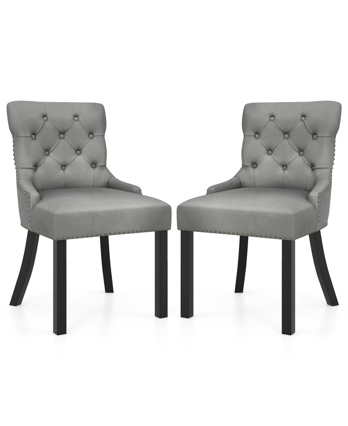 Click here for Gymax Upholstered Dining Chairs Set of 2 w/ Rubber... prices