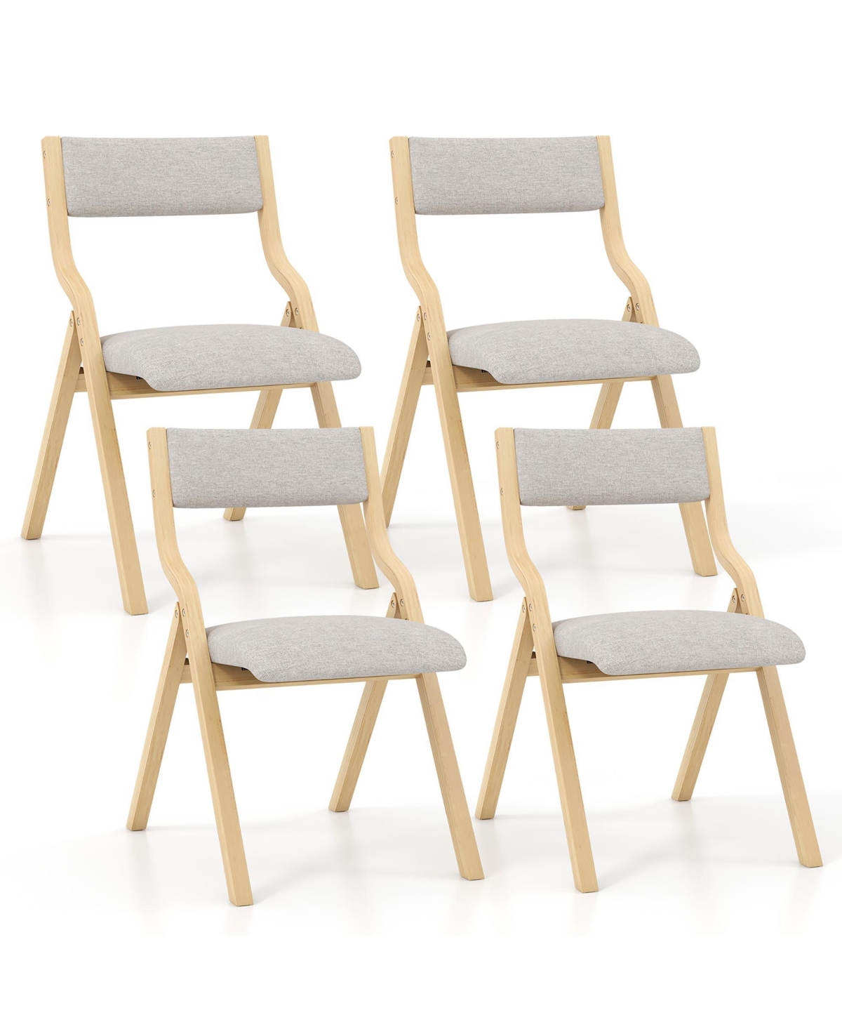 Click here for Gymax Folding Dining Chairs Set of 4 Wooden Table... prices