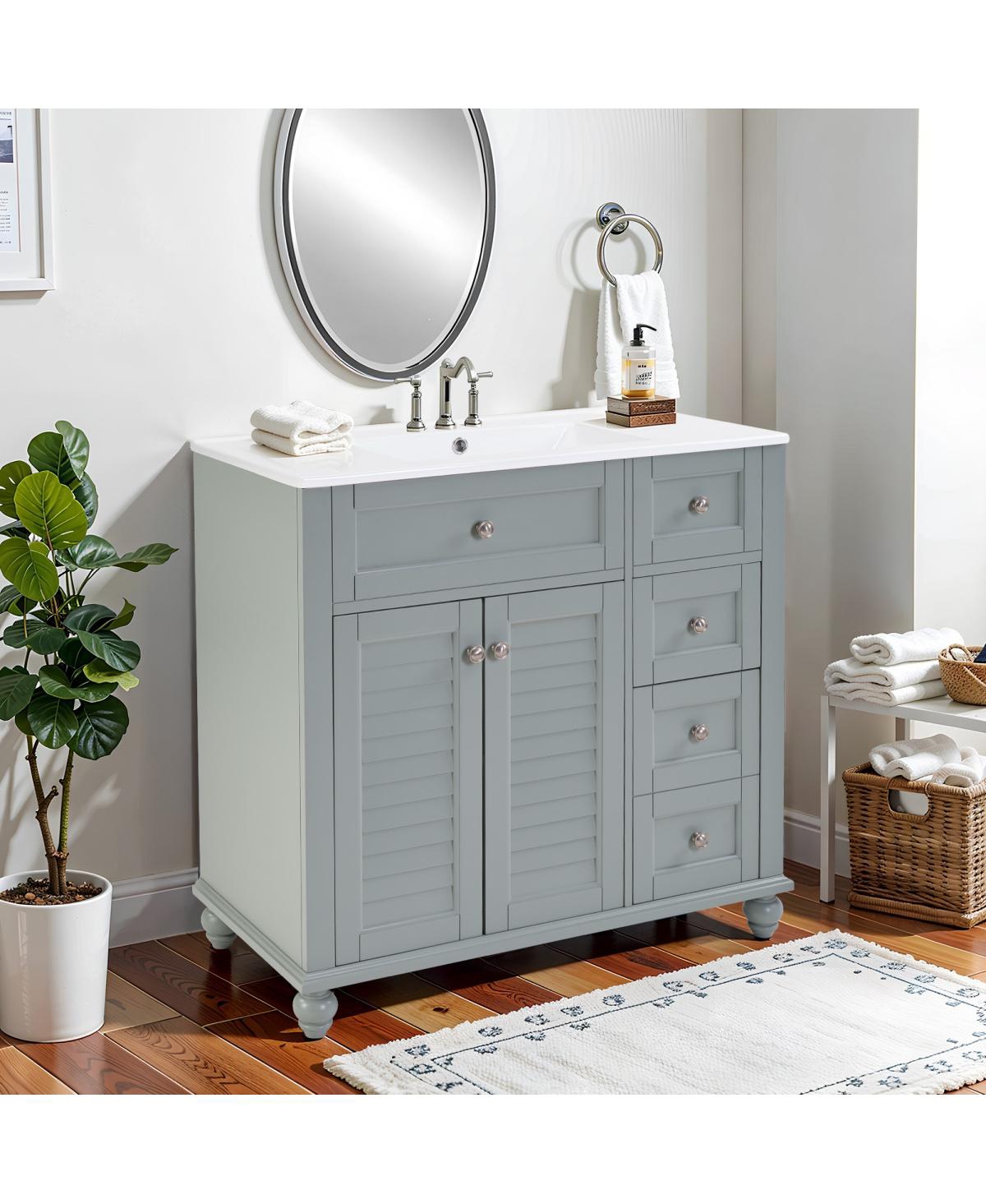 Click here for Sillysis 36 Bathroom Vanity with Ceramic Sink  Sol... prices