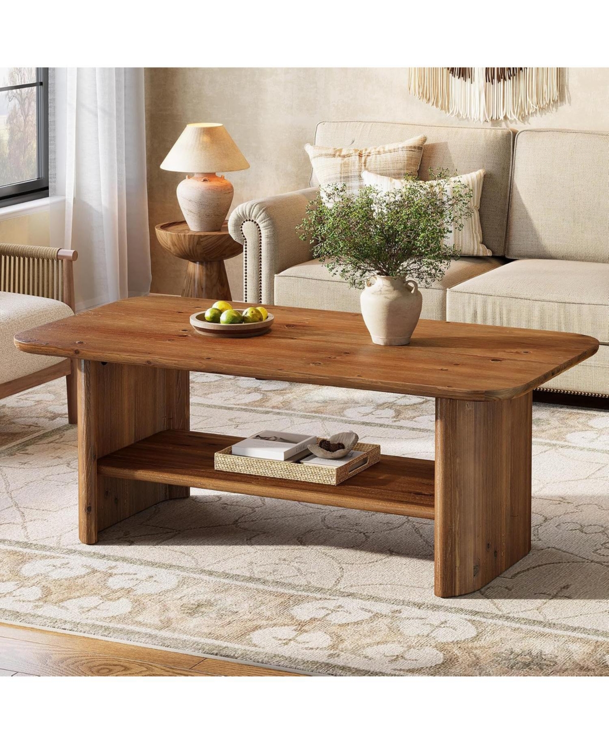 Click here for Tribesigns 47.24 Solid Wood Coffee Table for Livin... prices