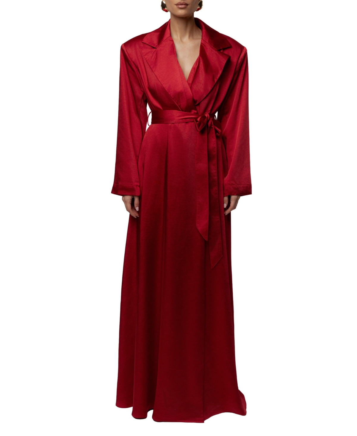Click here for Jluxlabel Womens Satin Embrace Maxi Dress - Burgun... prices