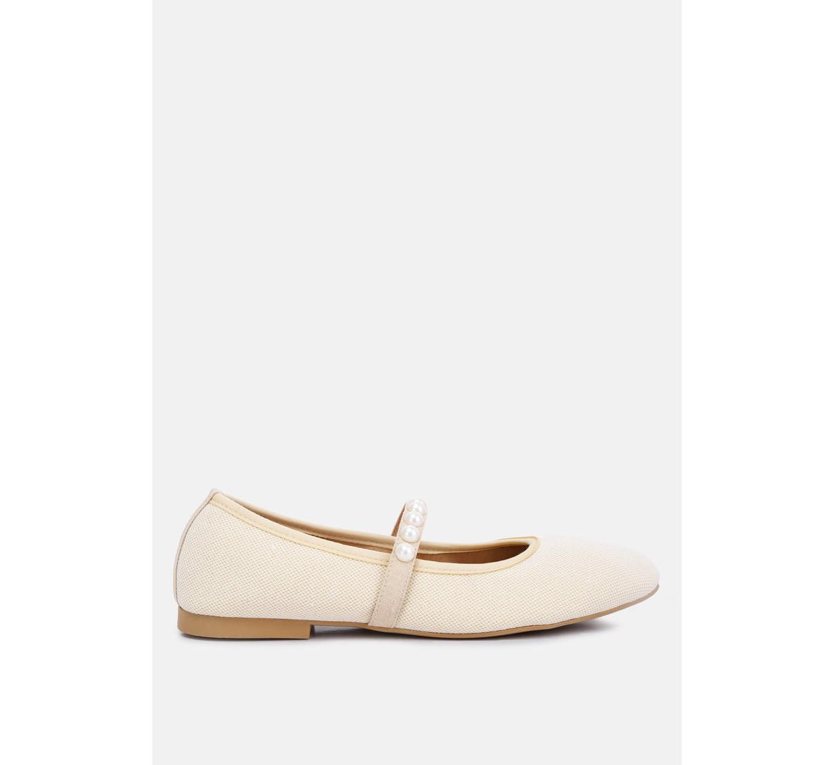Click here for sassie pearl embellished ballerina flats - Light b... prices
