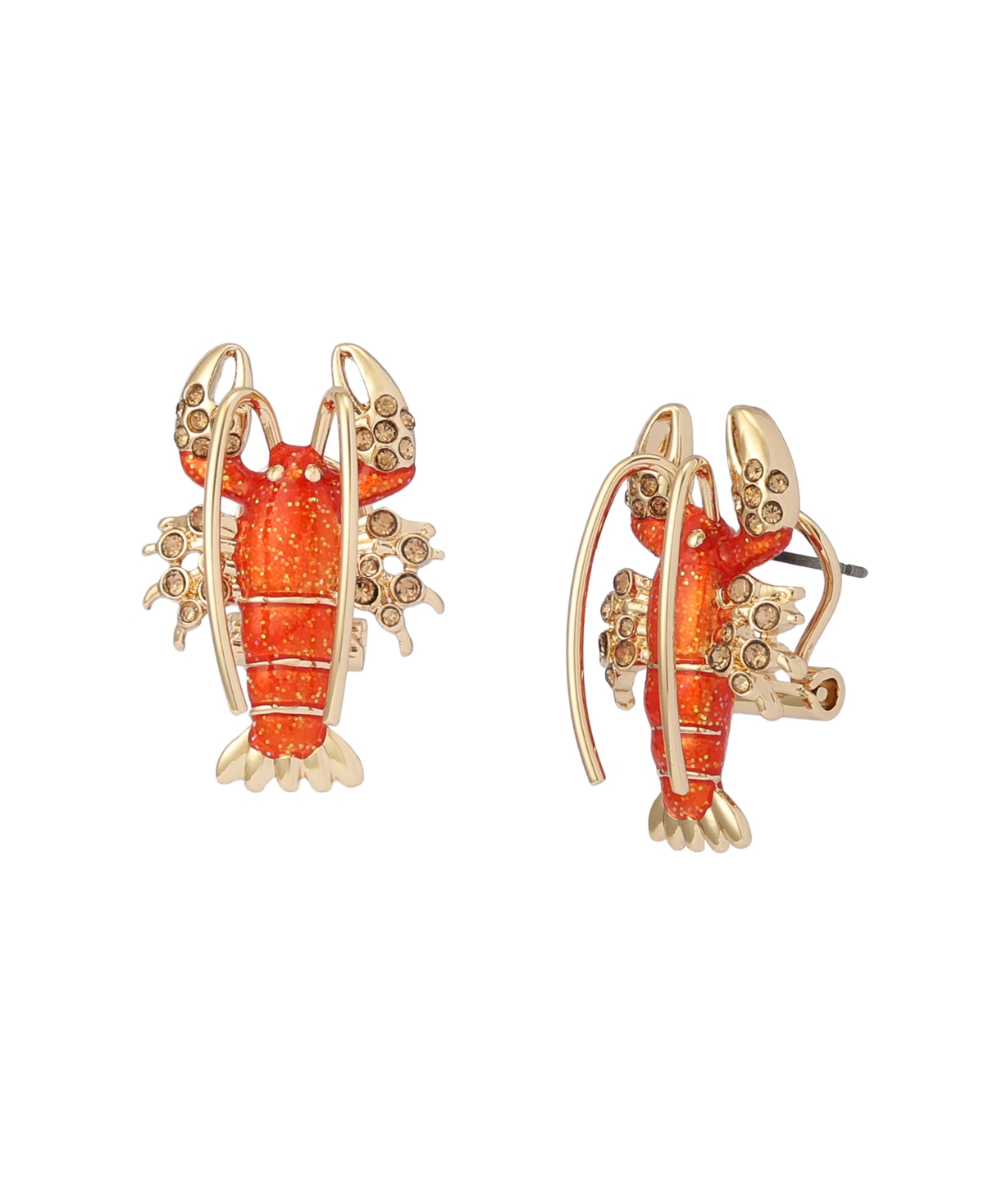 Click here for Betsey Johnson Faux Stone Lobster Stud Earrings -... prices