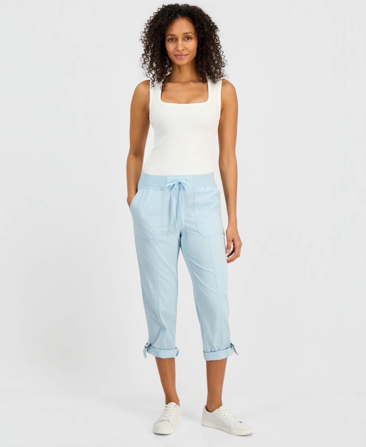 Click here for Style & Co Womens Mid-Rise Pull-On Capri Pants  Ex... prices