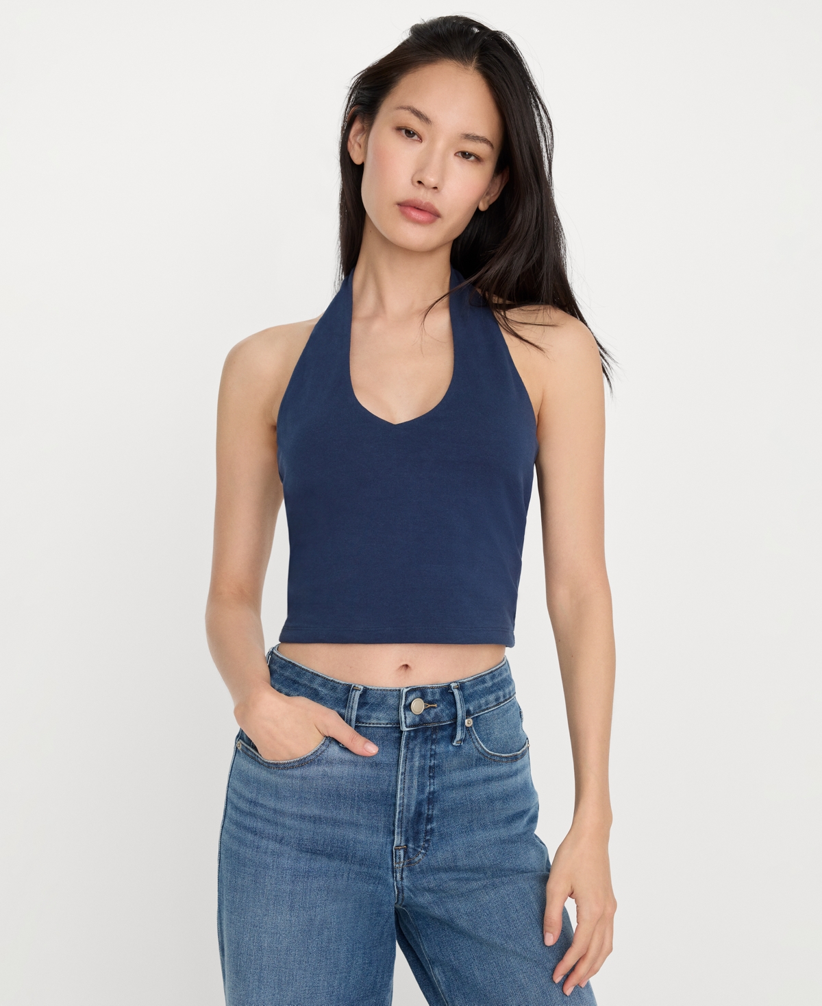 Click here for Good American Womens Halter Neck Sleeveless Top  R... prices