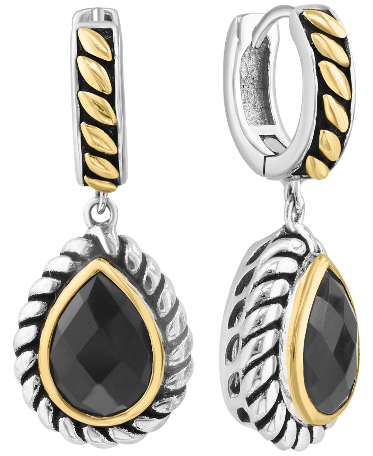 Click here for Effy Collection Onyx Drop Earrings in Sterling Sil... prices