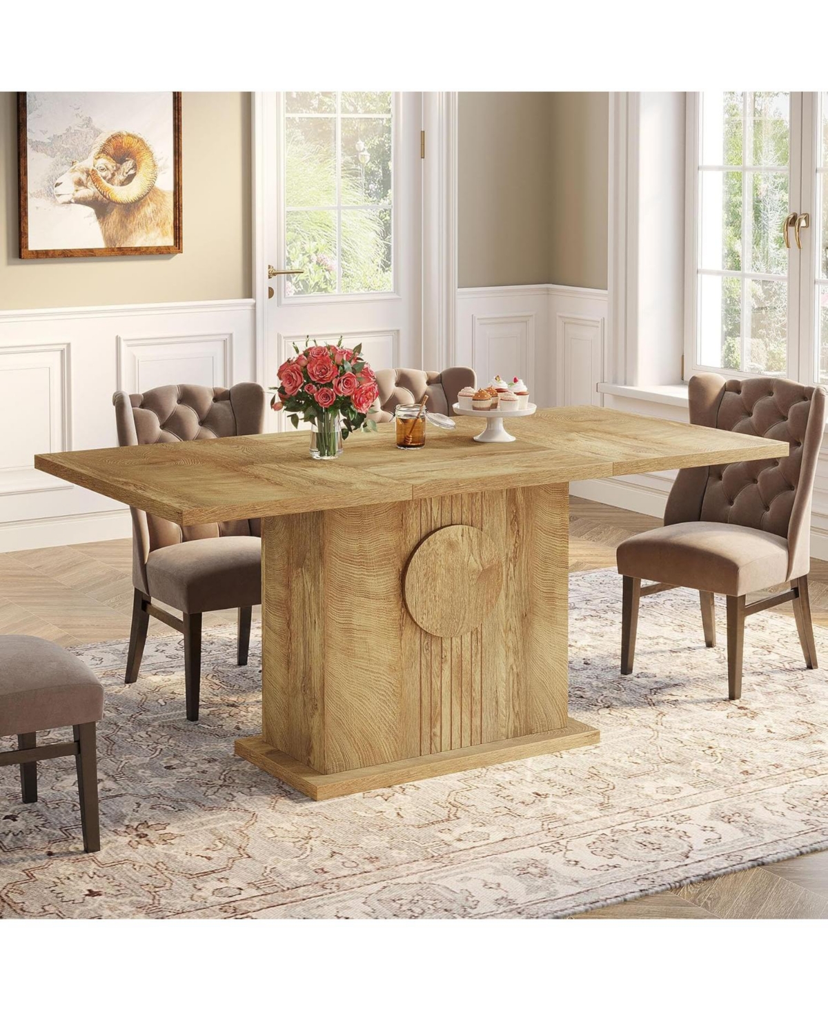 Click here for Tribesigns Rectangular Dining Table for 4 to 6 Peo... prices