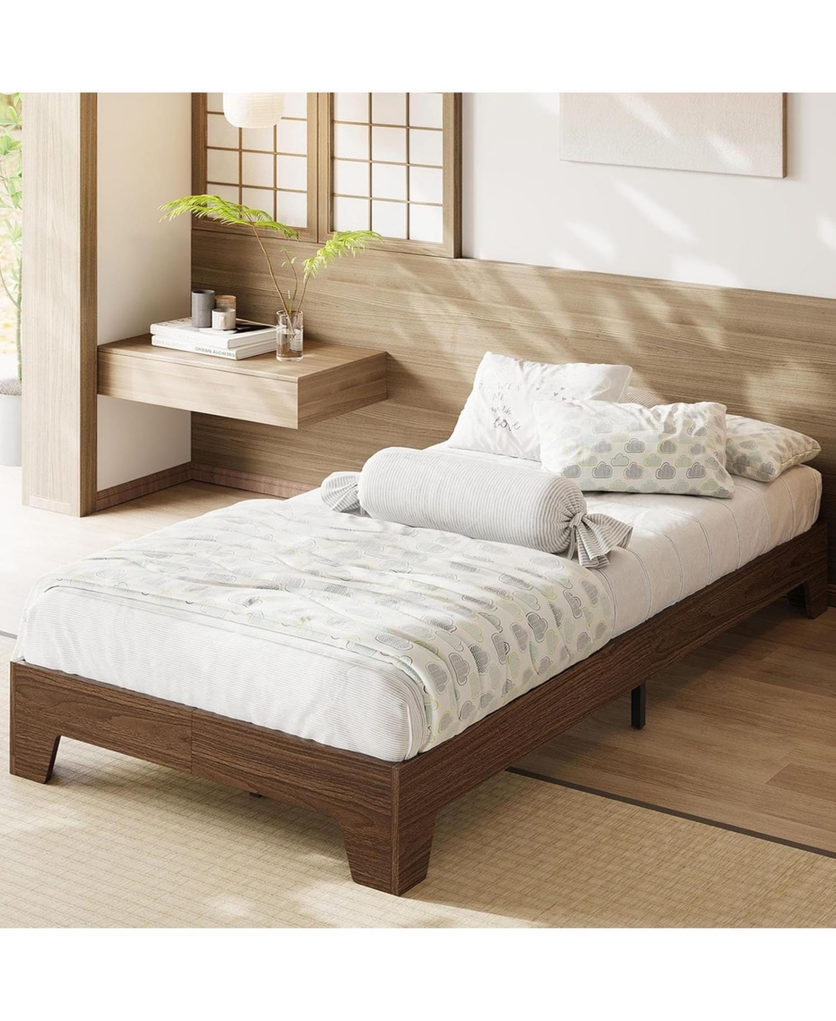 Click here for gaomon Bed Frame  Wooden Platform Bed Frame  Minim... prices
