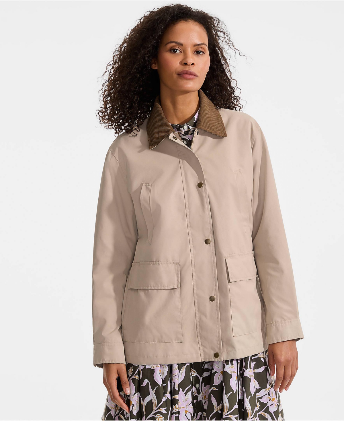 Click here for Lands End Womens Waxed Barn Jacket - Soft almond prices
