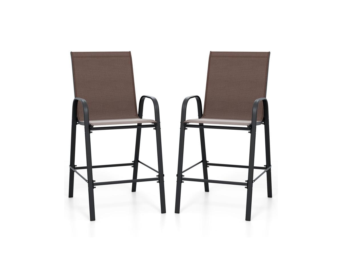 Click here for Slickblue Outdoor Fabric Bar Stools Set of 2 with... prices