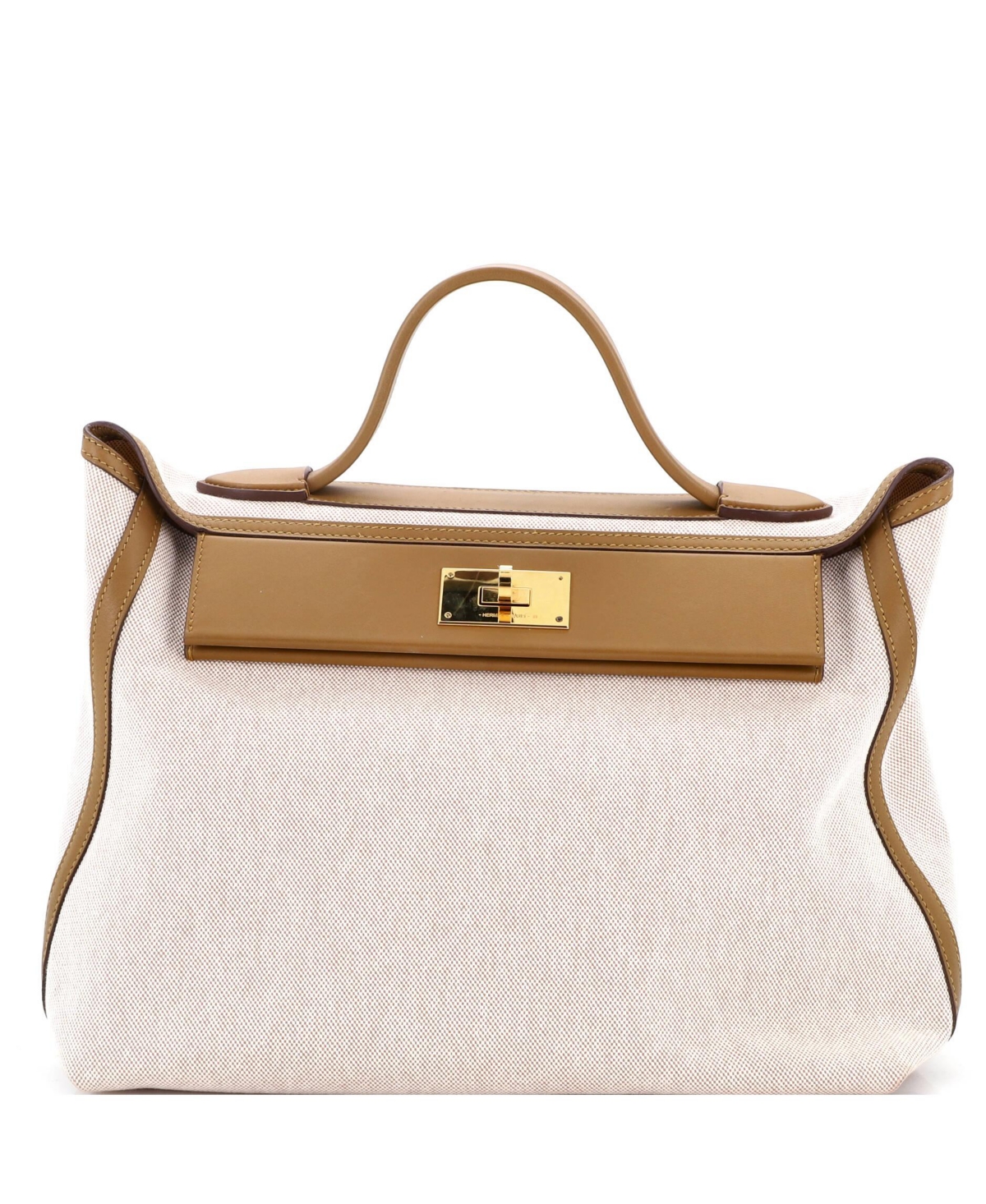 Click here for Pre-Owned HERMES 35 24/24 Bag Canvas and Swift - N... prices