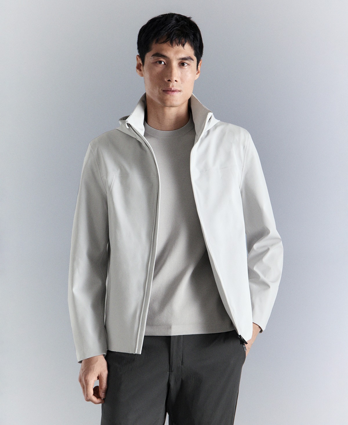 Click here for Mango Mens Detachable Hood Water-Repellent Bomber... prices