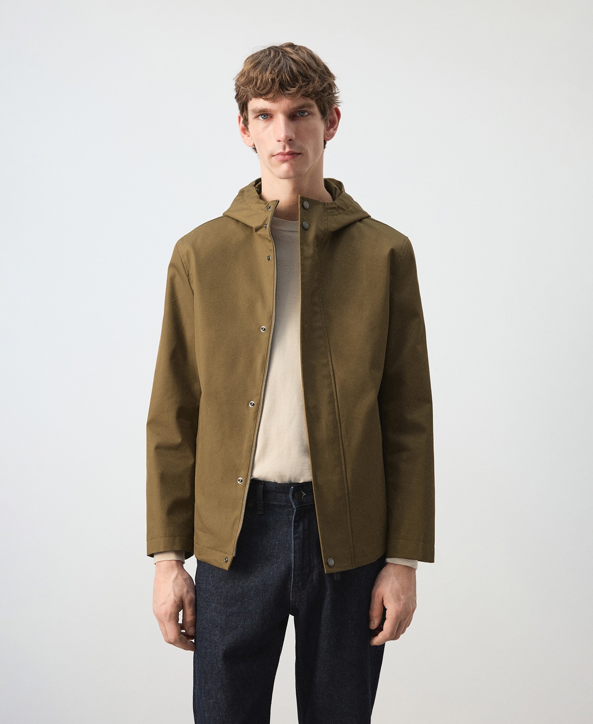 Click here for Mango Mens Pockets Water-Repellent Parka - Ochre prices