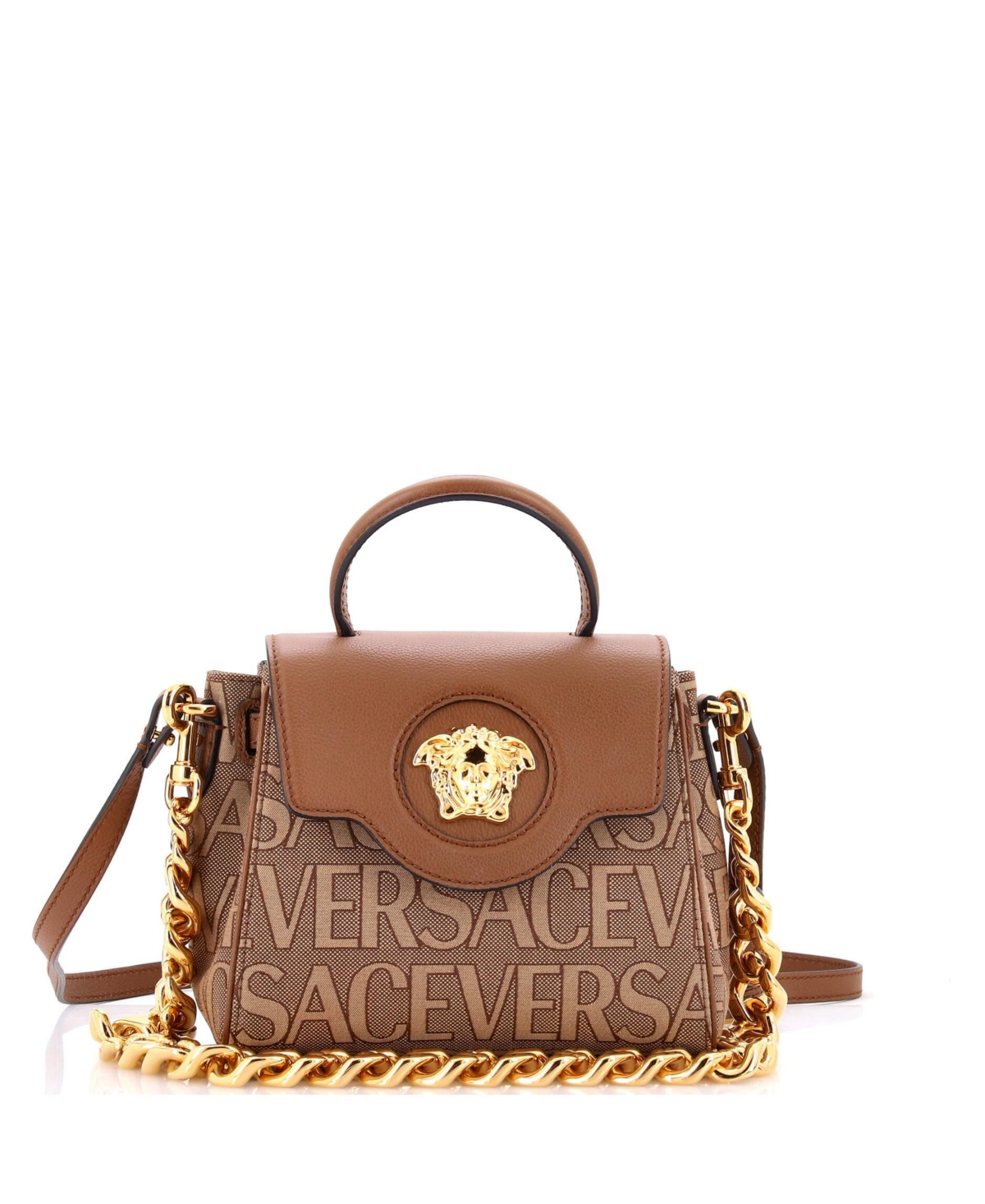 Click here for Pre-Owned Versace Small La Medusa Top Handle Bag P... prices
