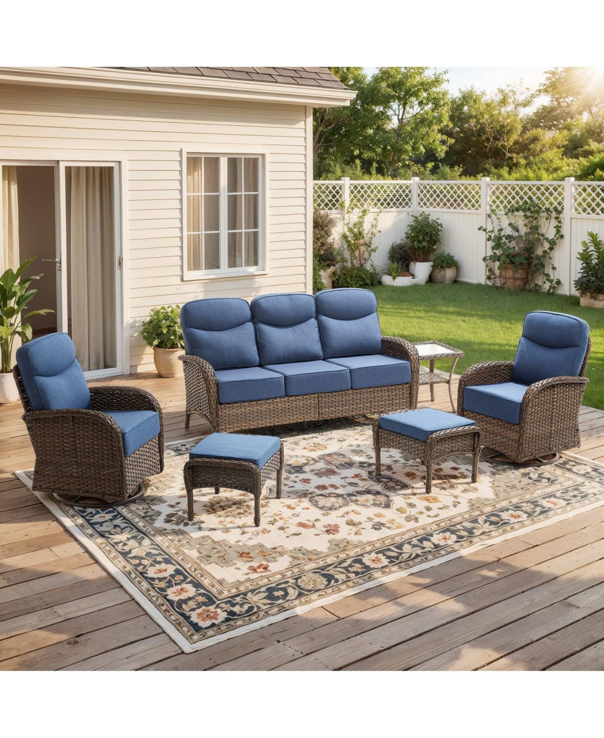Click here for Gymojoy 6-Piece Wicker Patio Conversation Set with... prices