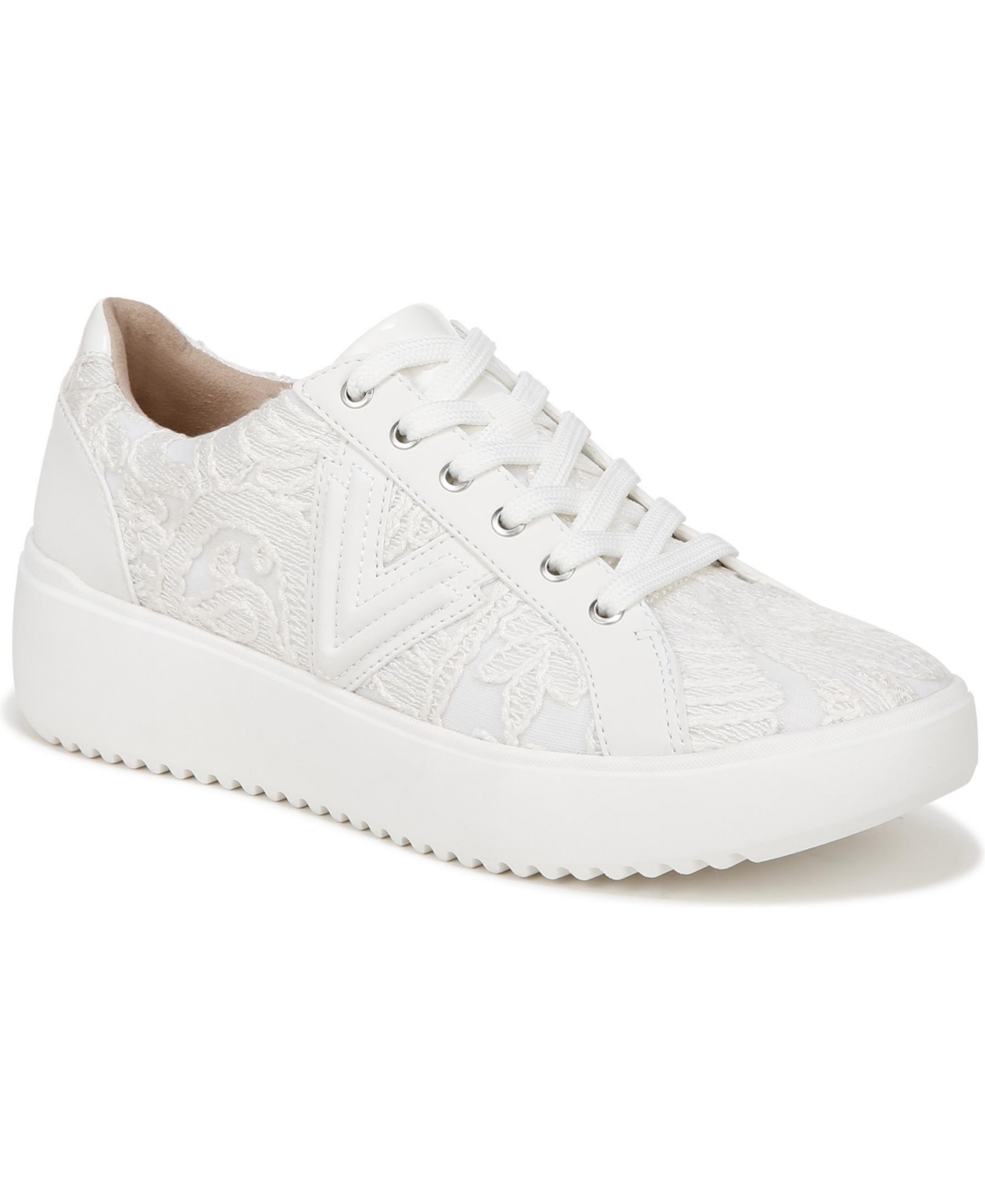 Click here for Vionic Womens Kearny Lace Up Sneakers - White lace prices