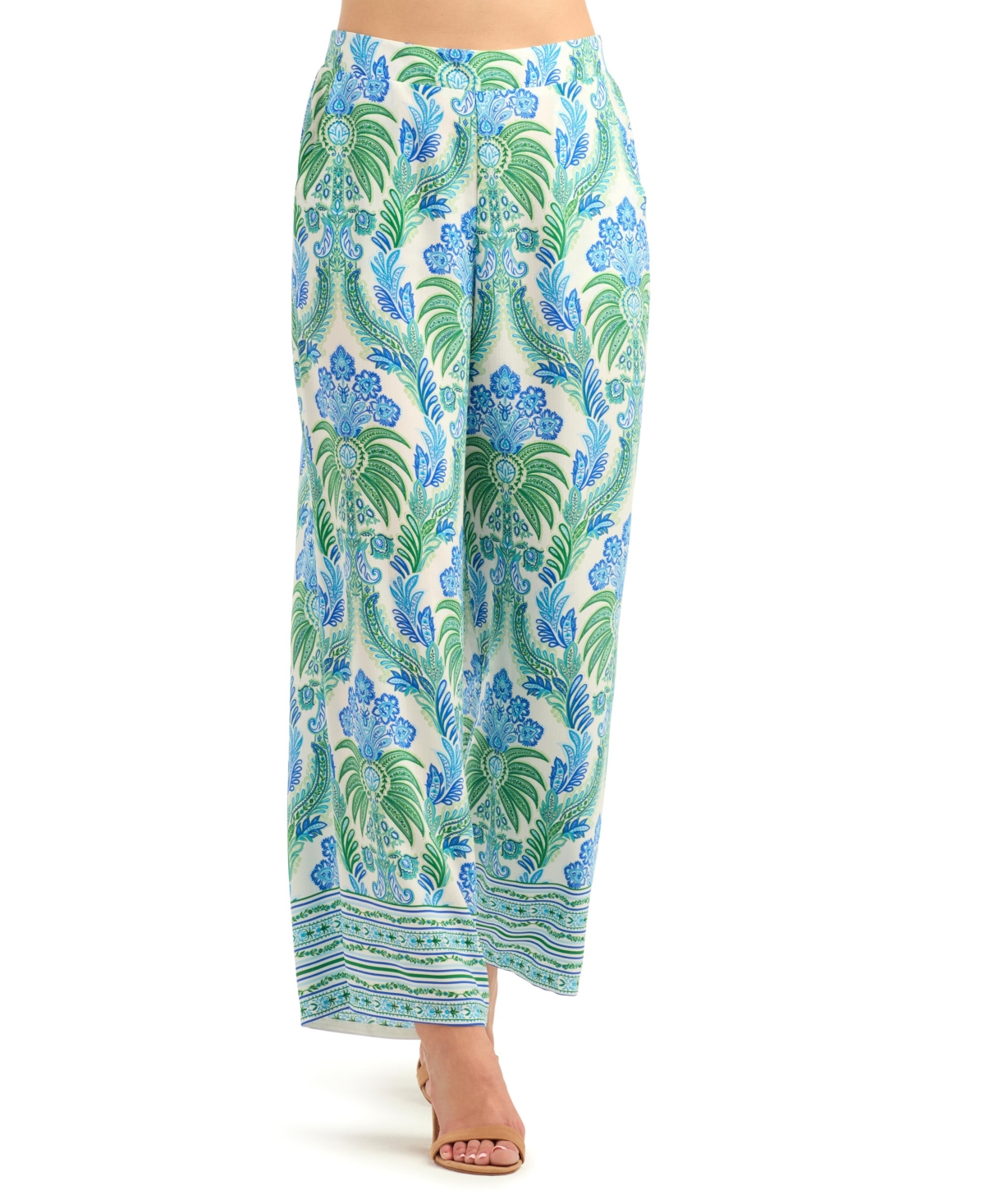 Click here for Bcx Womens Printed Wide-Leg Mid-Rise Pants - Pat D prices