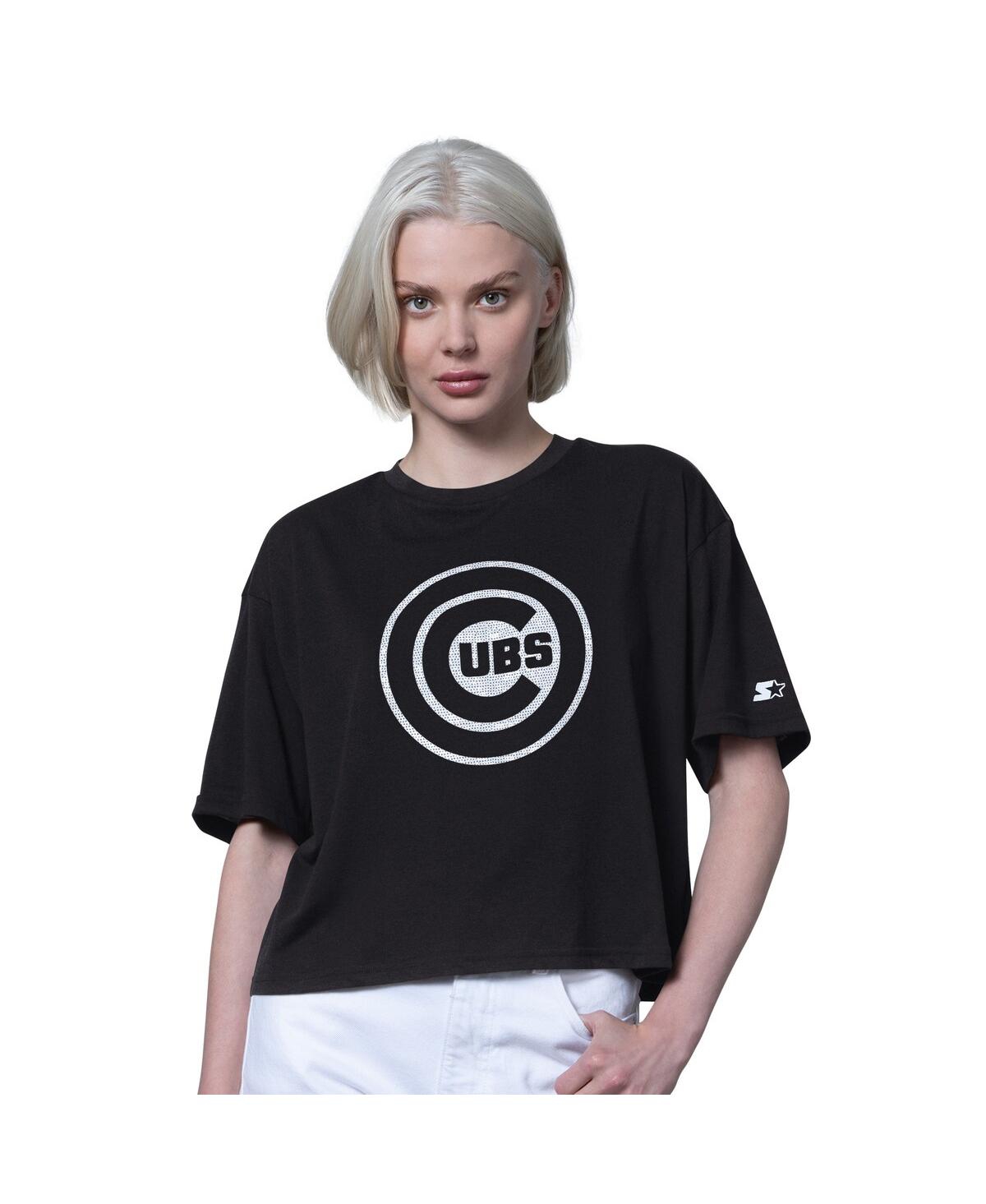 Click here for Starter Womens Black Chicago Cubs Holy Grail Boxy... prices