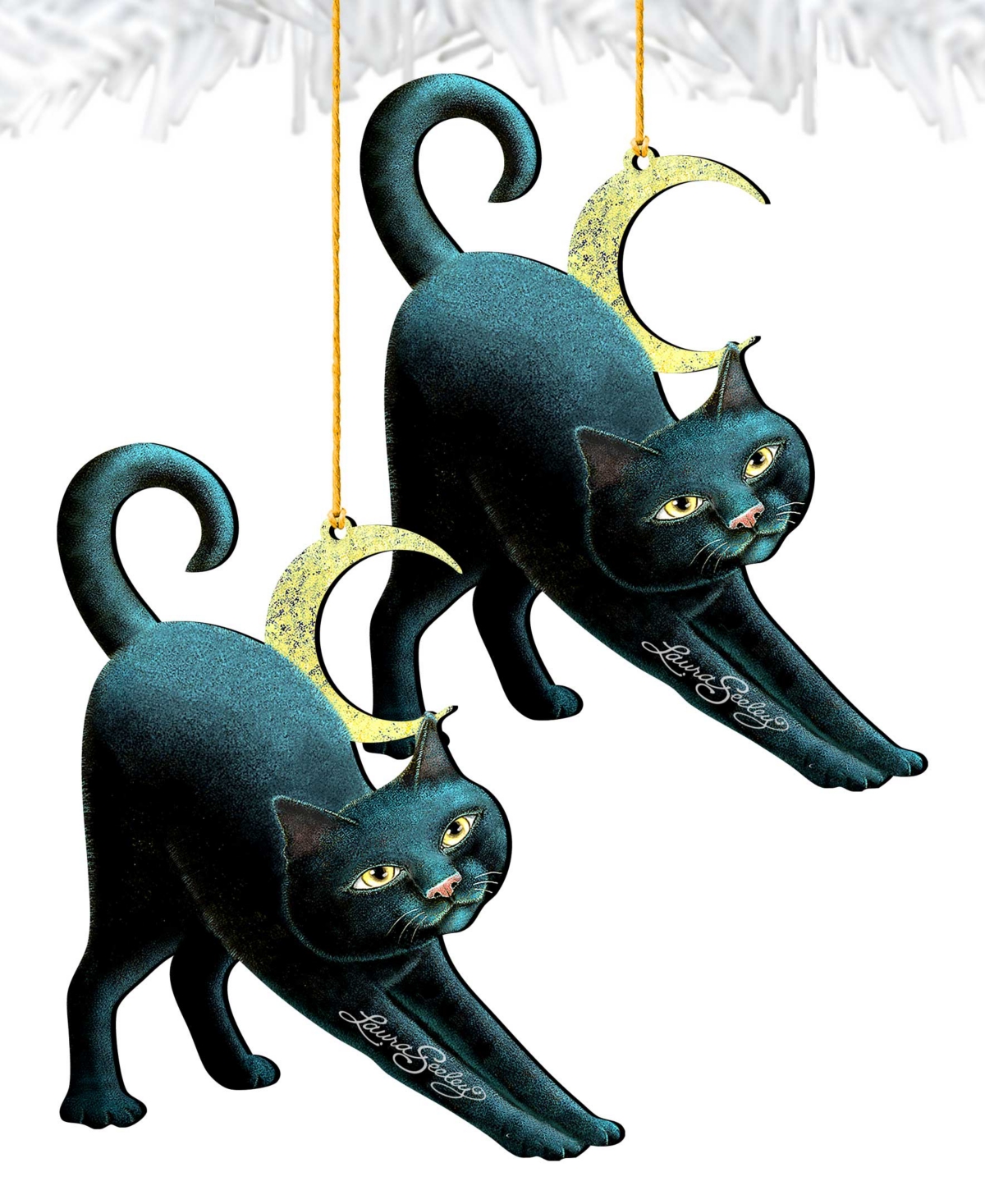 Click here for Designocracy Black Cat Holiday Ornaments  Set of 2... prices