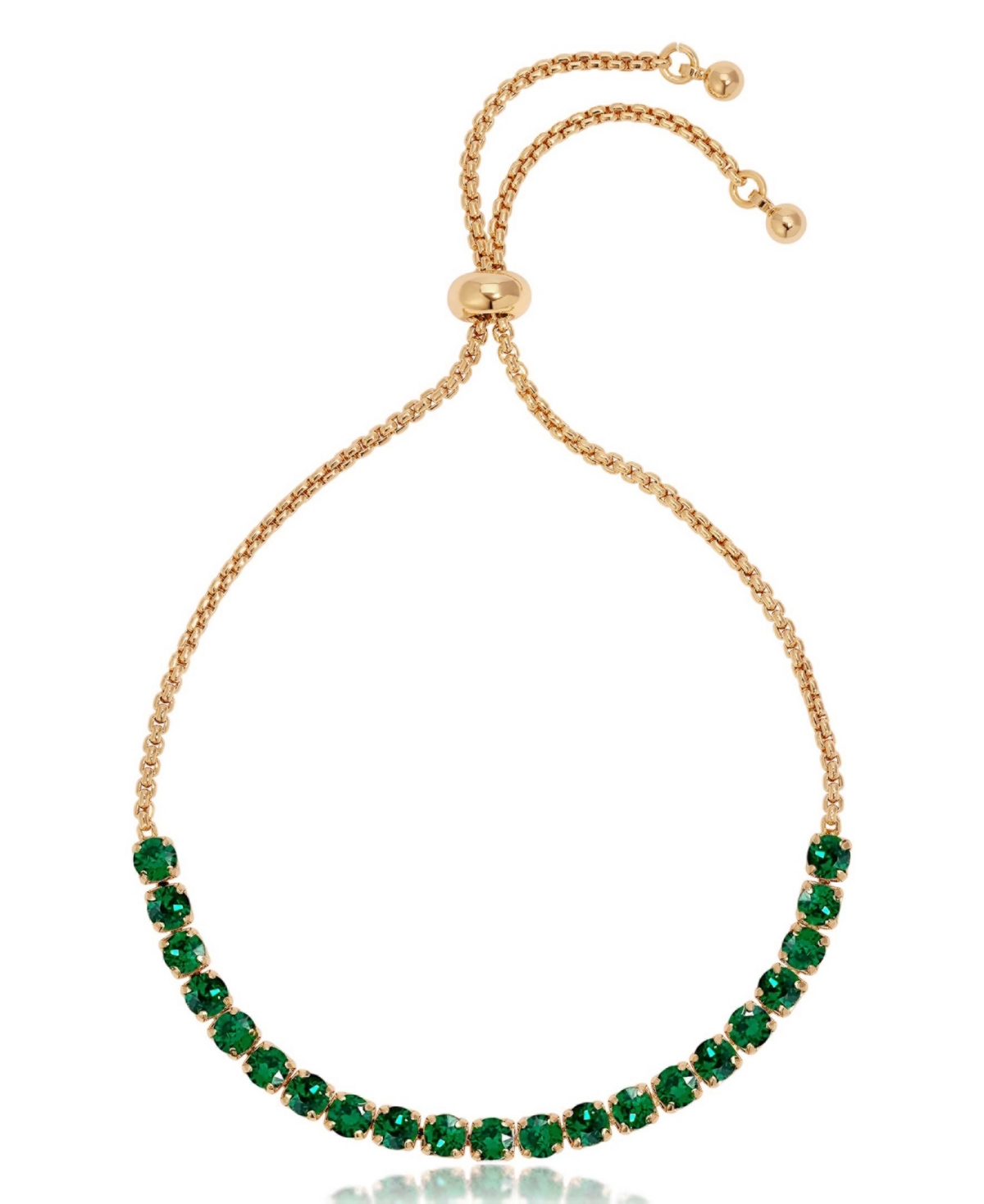 Click here for Ettika Adjustable Dainty Crystal Bracelet - Gold/G... prices