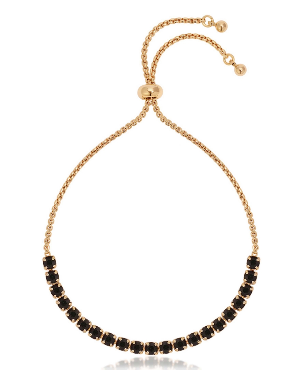 Click here for Ettika Adjustable Dainty Crystal Bracelet - Gold/B... prices