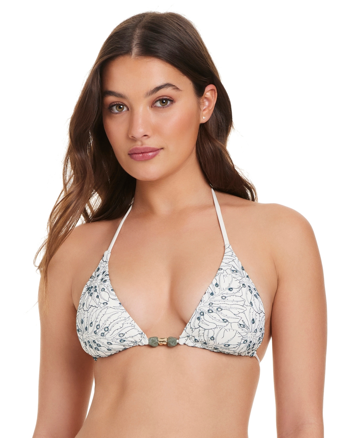 Click here for Red Carter Womens V-Neck Embroidered Bikini Top -... prices