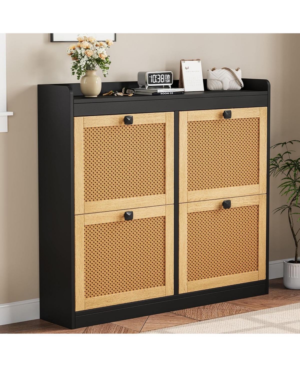 Click here for gaomon Shoe Cabinet with 4 Deep Flip Drawers Base... prices