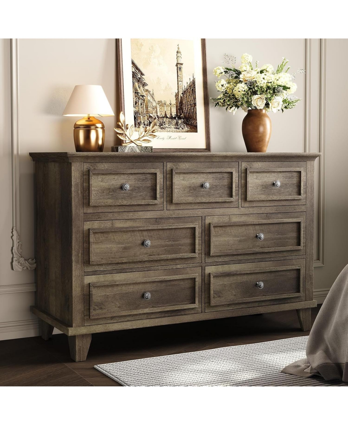 Click here for gaomon Modern 7-Drawer Wooden Dresser with Deep St... prices
