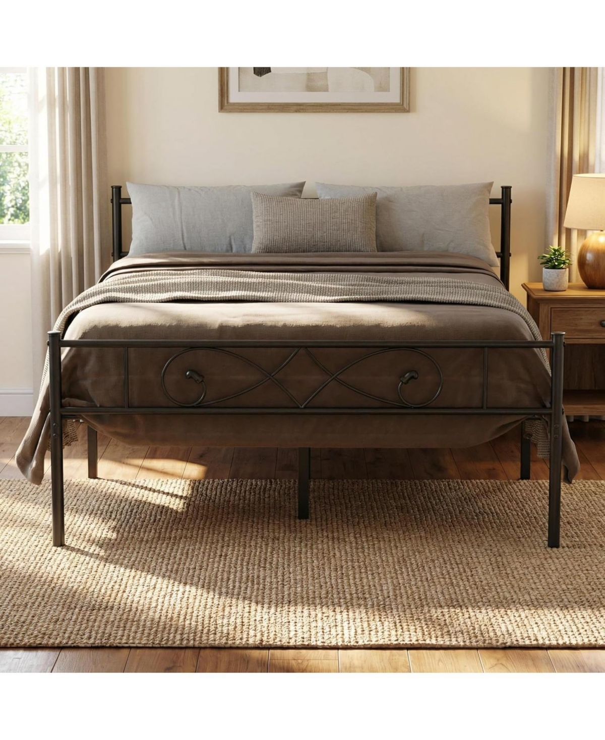 Click here for gaomon Full Size Metal Bed Frame  Fist Design Head... prices