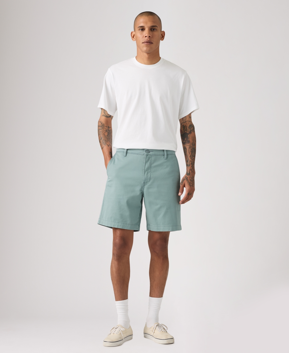 Click here for Levis Mens Relaxed-Fit 8 Chino Shorts - Lead prices