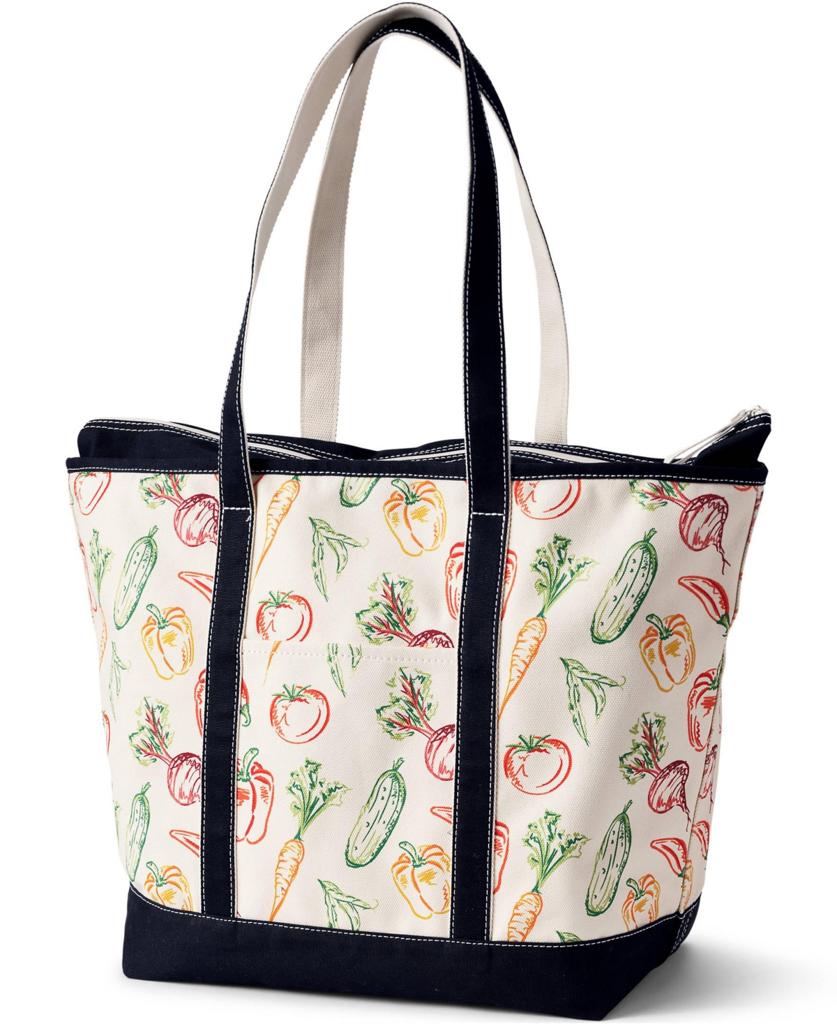 Click here for Lands End Extra Large Print 5 Pocket Zip Top Long... prices