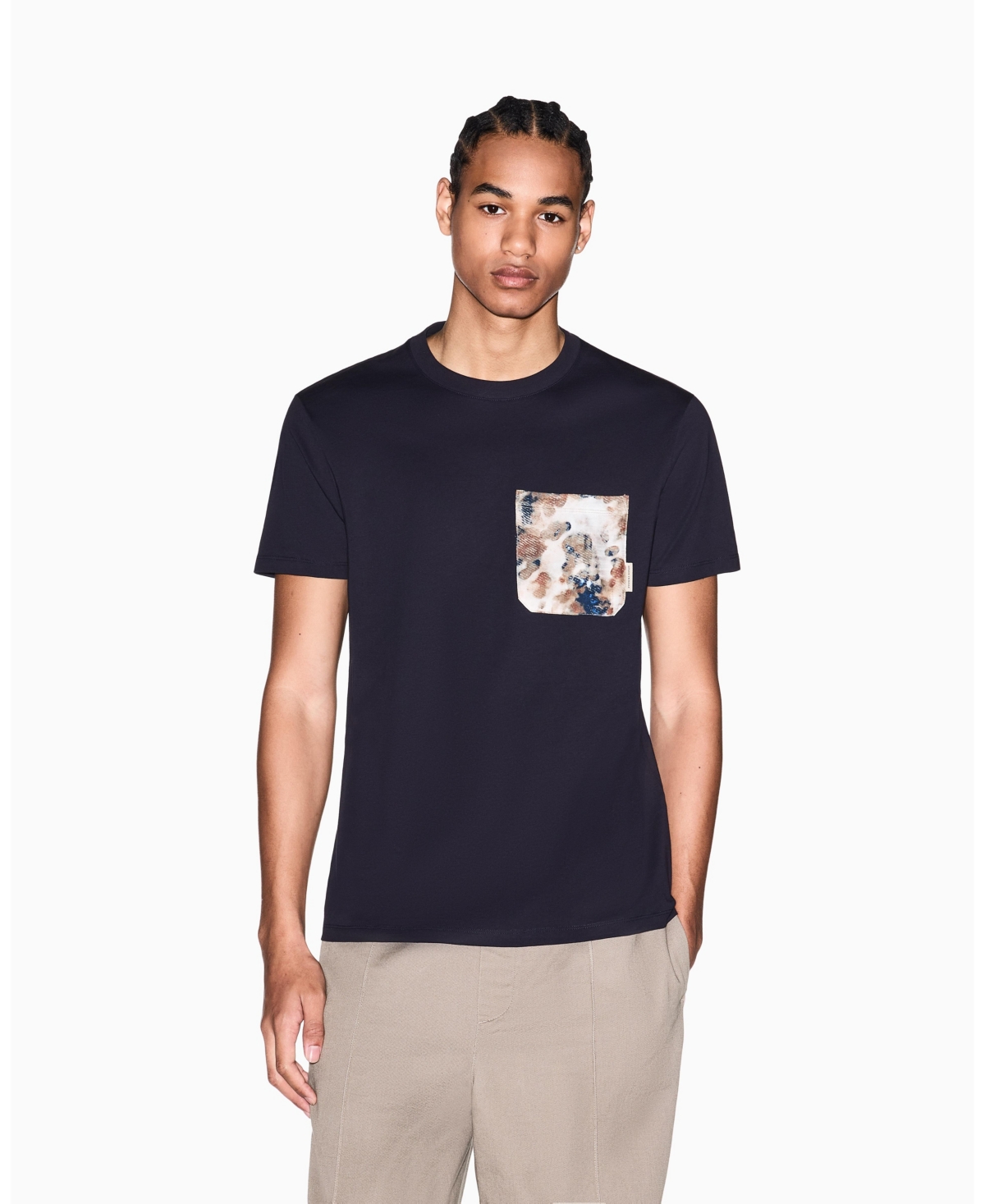 Click here for A|X Armani Exchange Mens Short Sleeve Printed Pock... prices