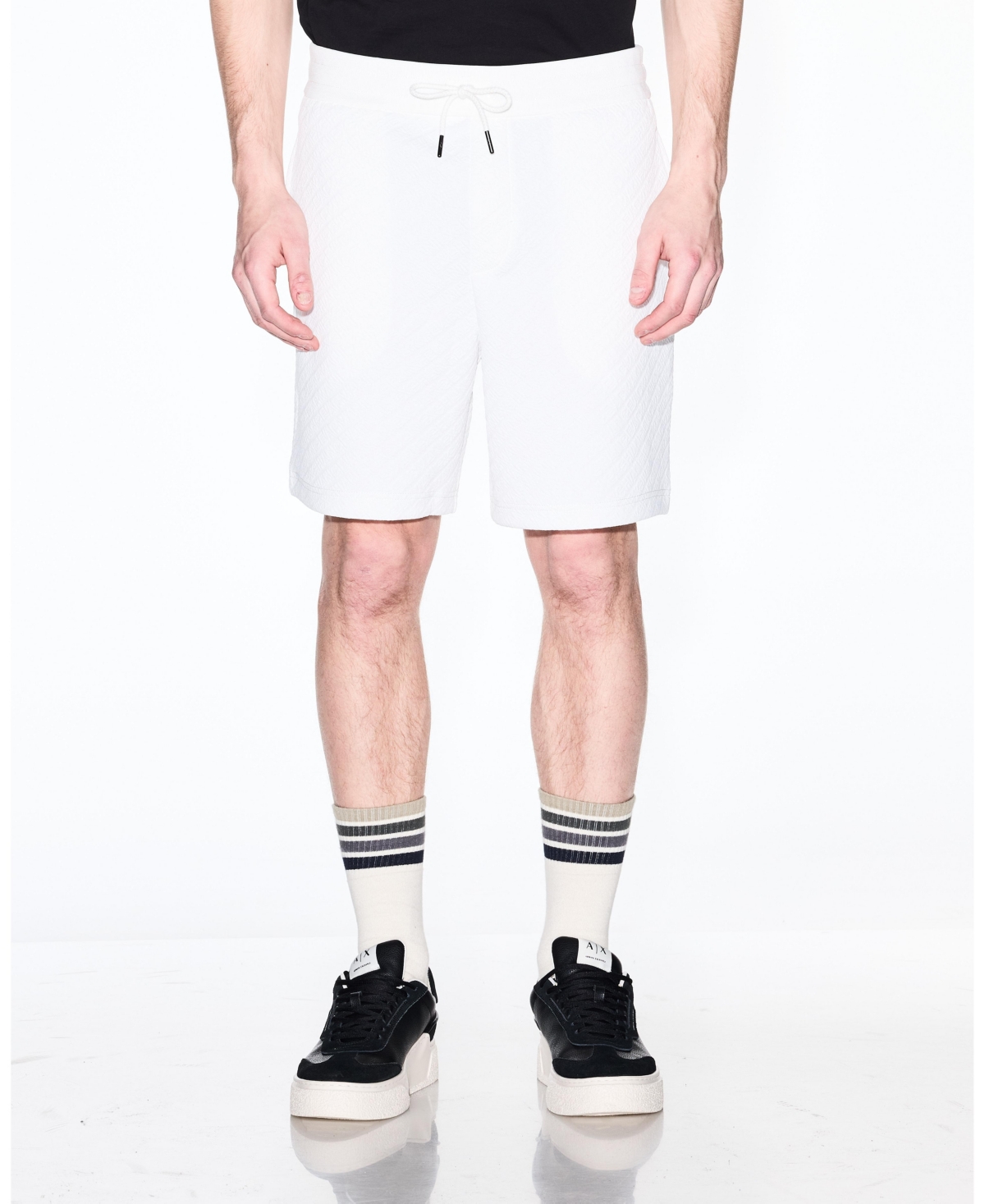 Click here for A|X Armani Exchange Mens Jacquard Allover Logo Fle... prices