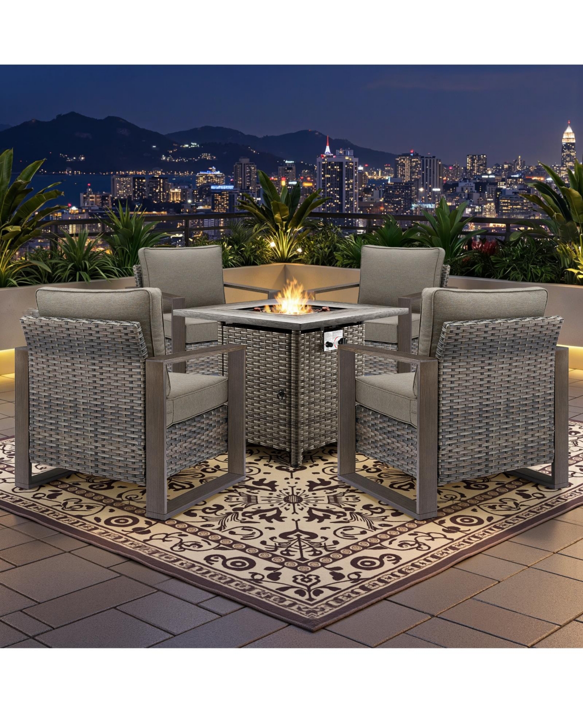 Click here for Gymojoy Outdoor Furniture with Fire Pit -Patio Tab... prices