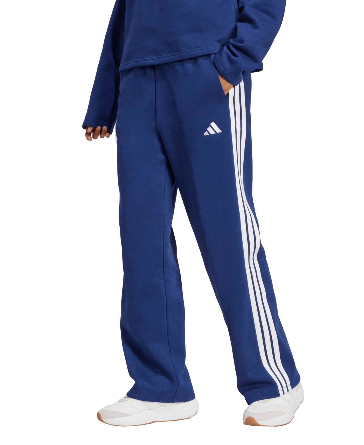 Click here for adidas Womens Essentials 3-Stripes Fleece Open Hem... prices