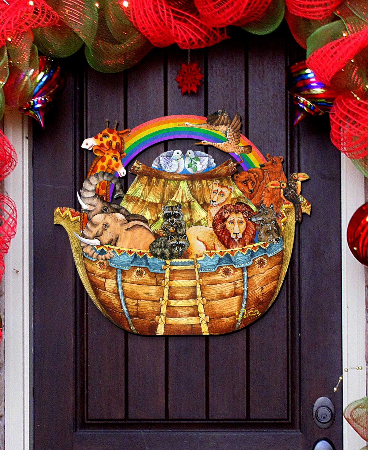 Click here for Designocracy Noahs Ark Door Hanger - Multi prices