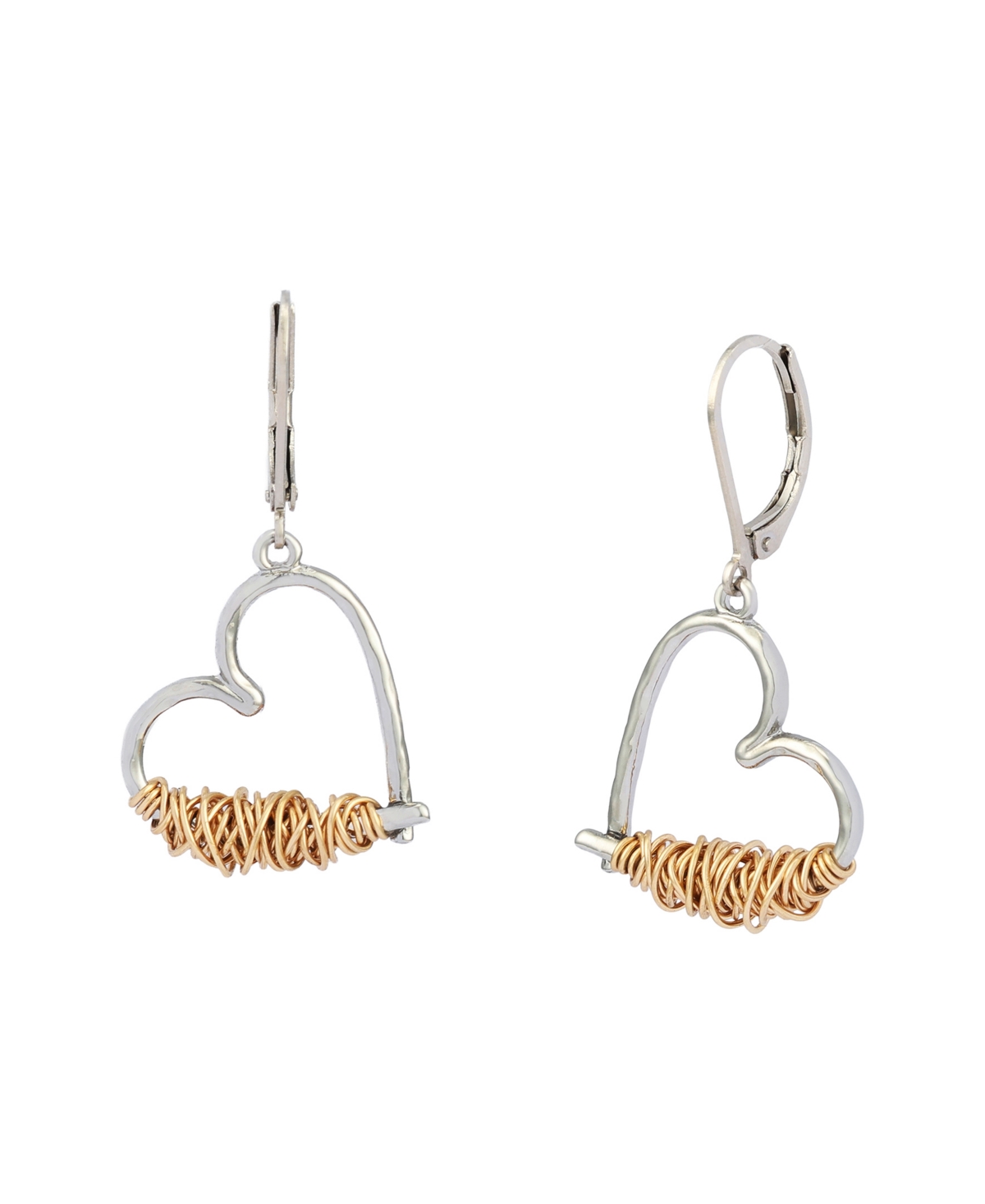 Click here for Robert Lee Morris Soho Two-Tone Heart Drop Earring... prices