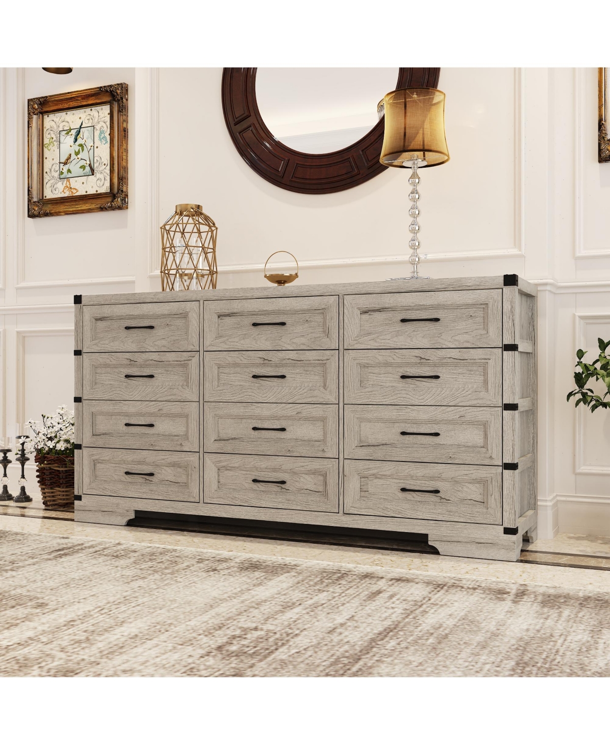 Click here for Homsee 69" Wood 12-Drawer Bedroom Dresser   M... prices