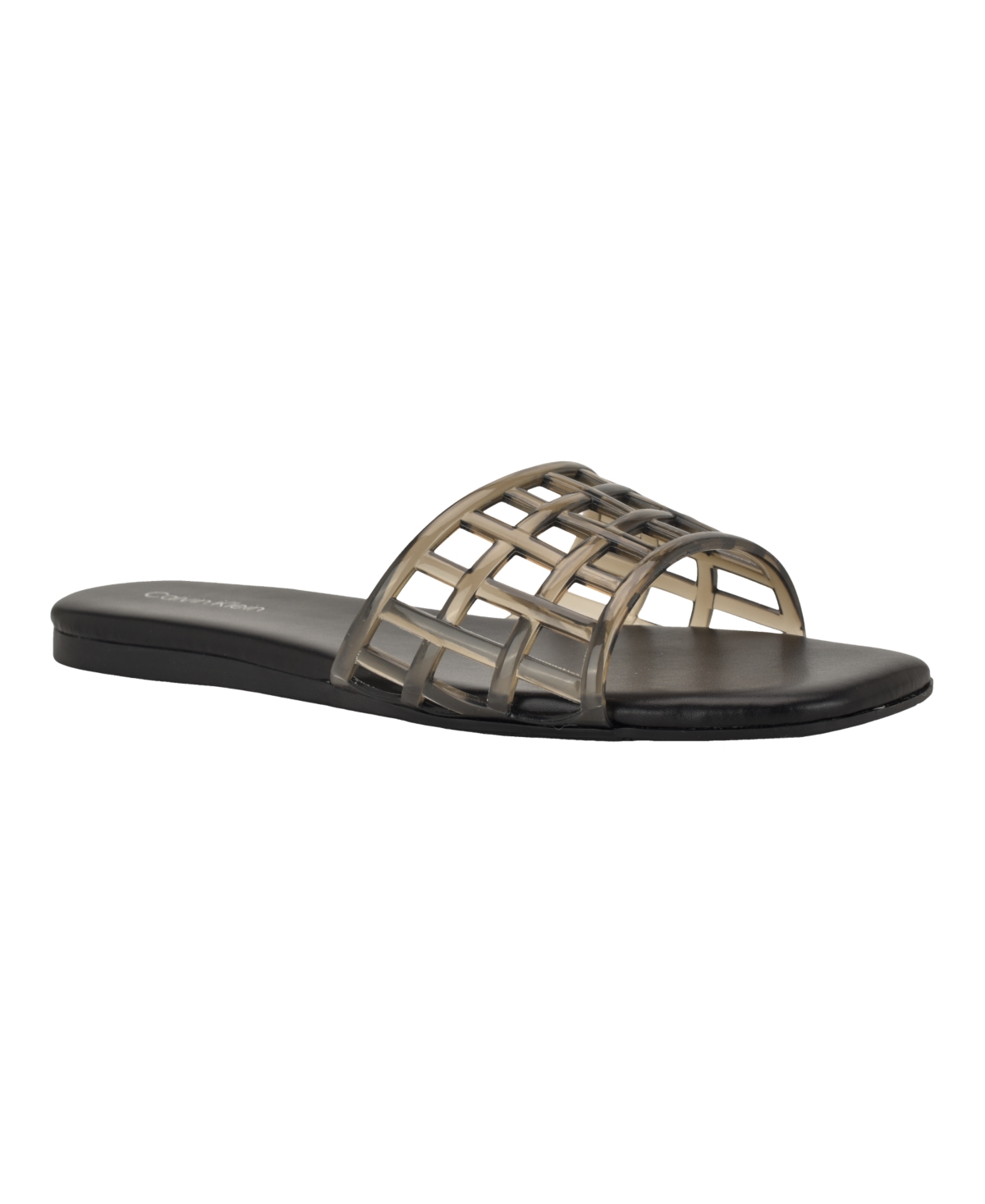 Click here for Calvin Klein Womens Yelena Jelly Flat Slide Sandal... prices