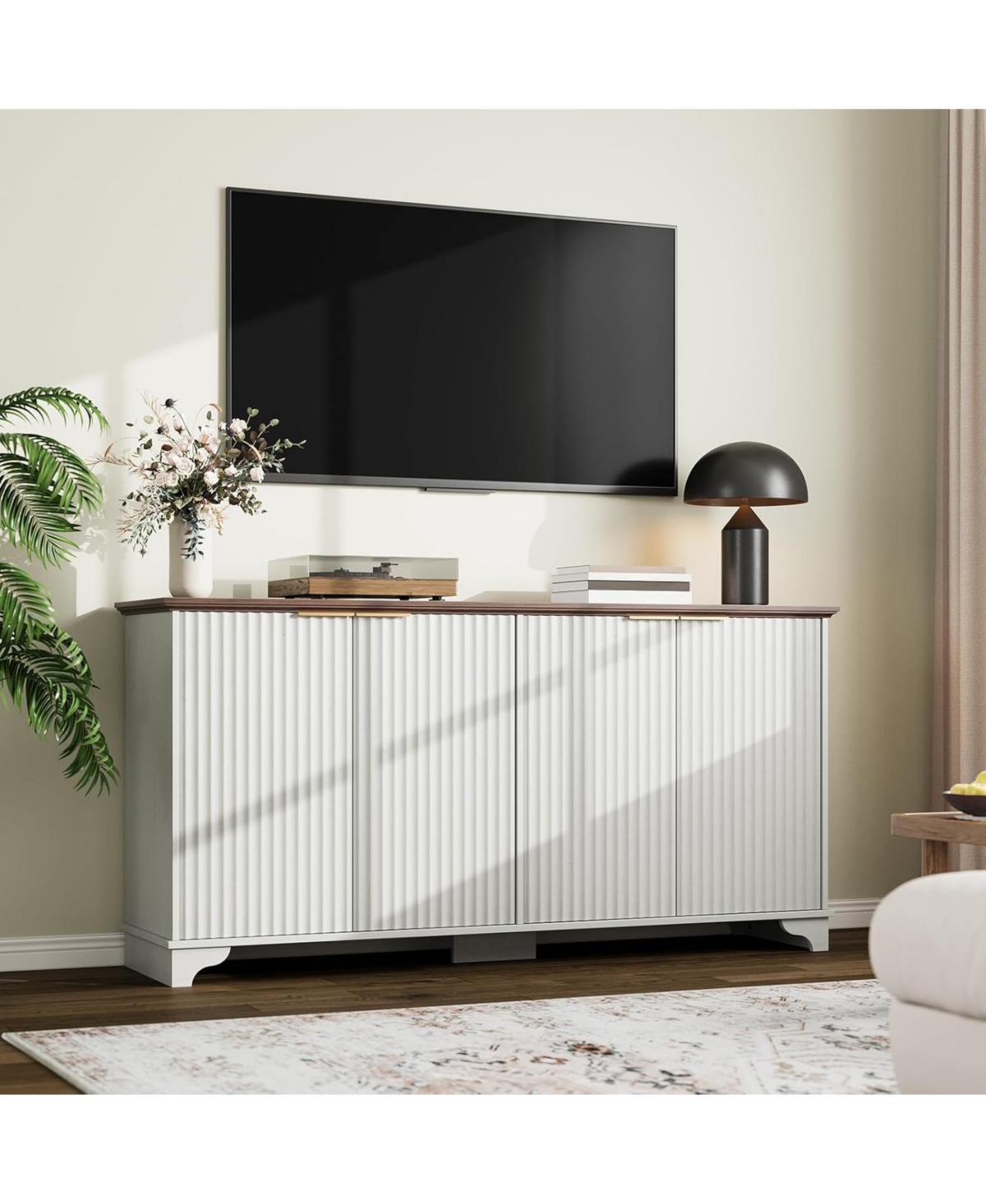 Click here for gaomon 61 Inch Modern Fluted Wood Buffet Cabinet w... prices